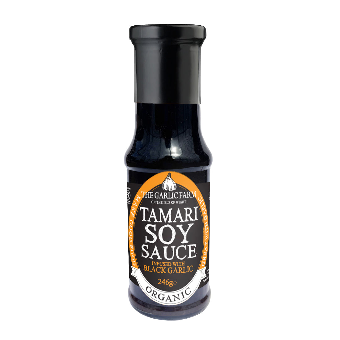 Organic Tamari Soy Sauce with Black Garlic | The Garlic Farm Isle of Wight