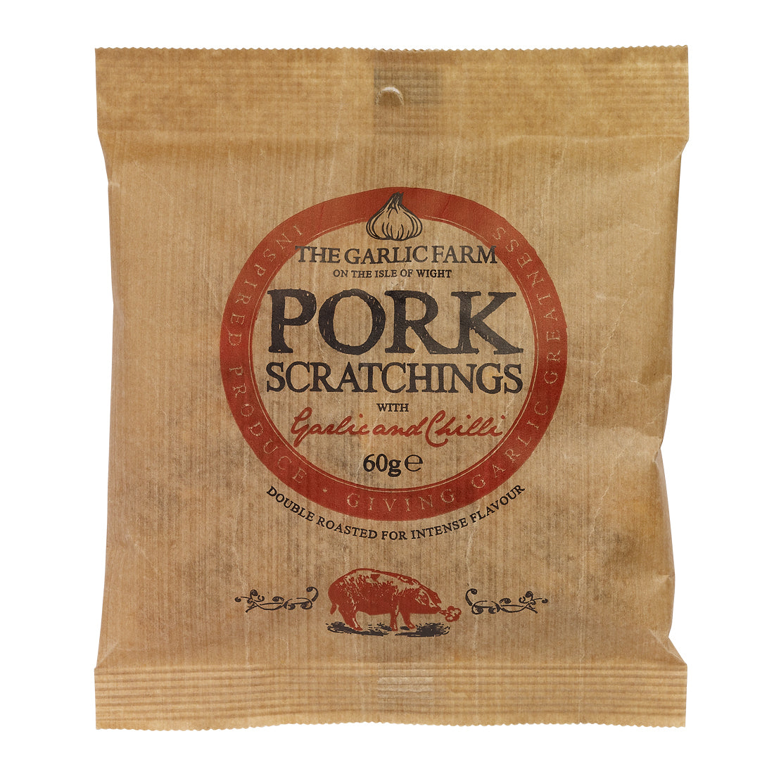Pork Scratchings with Garlic and Chilli | The Garlic Farm Isle of Wight